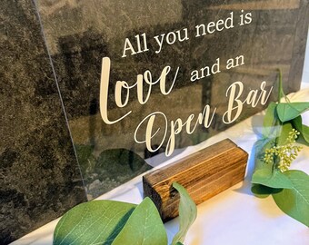 Acrylic Wedding Sign Bar - Etsy