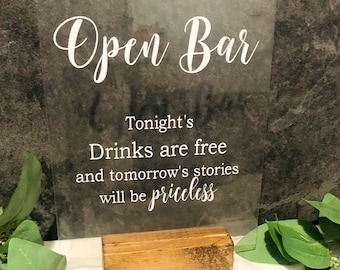 Free Drinks Tomorrow Sign - Etsy