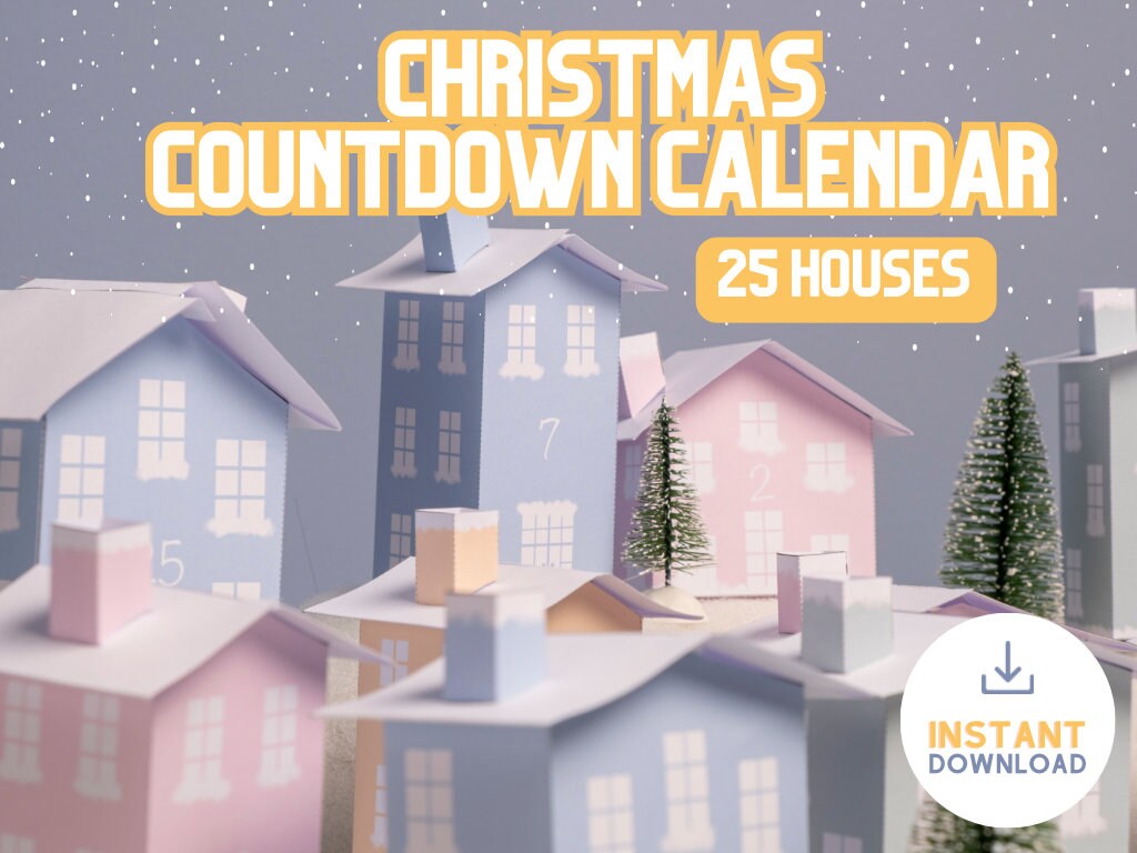 Advent Calendar Printable Christmas Countdown Calendar Christmas ...