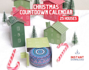 Advent Calendar Printable Christmas Countdown Calendar Christmas ...