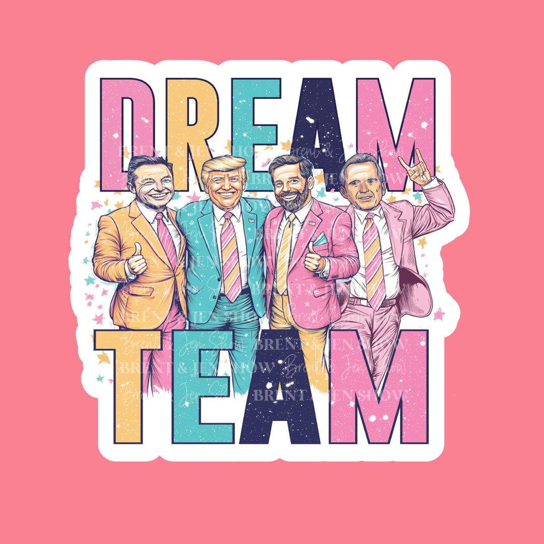 Dream Team Pastel, Trump Sticker, Vinyl Decal - Etsy