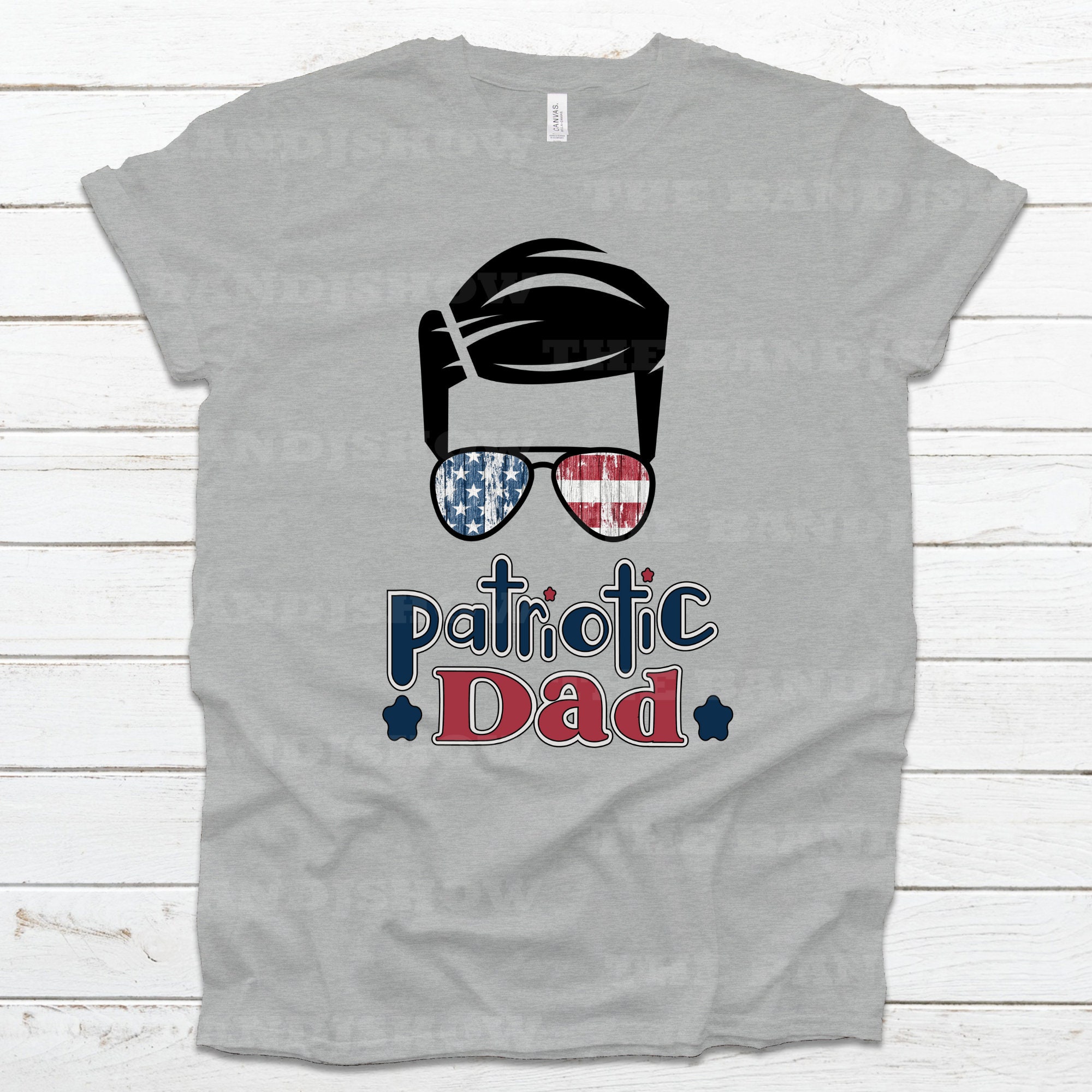 Patriotic Dad Digital Graphics PNG JPG SVG-Dxf Messy | Etsy