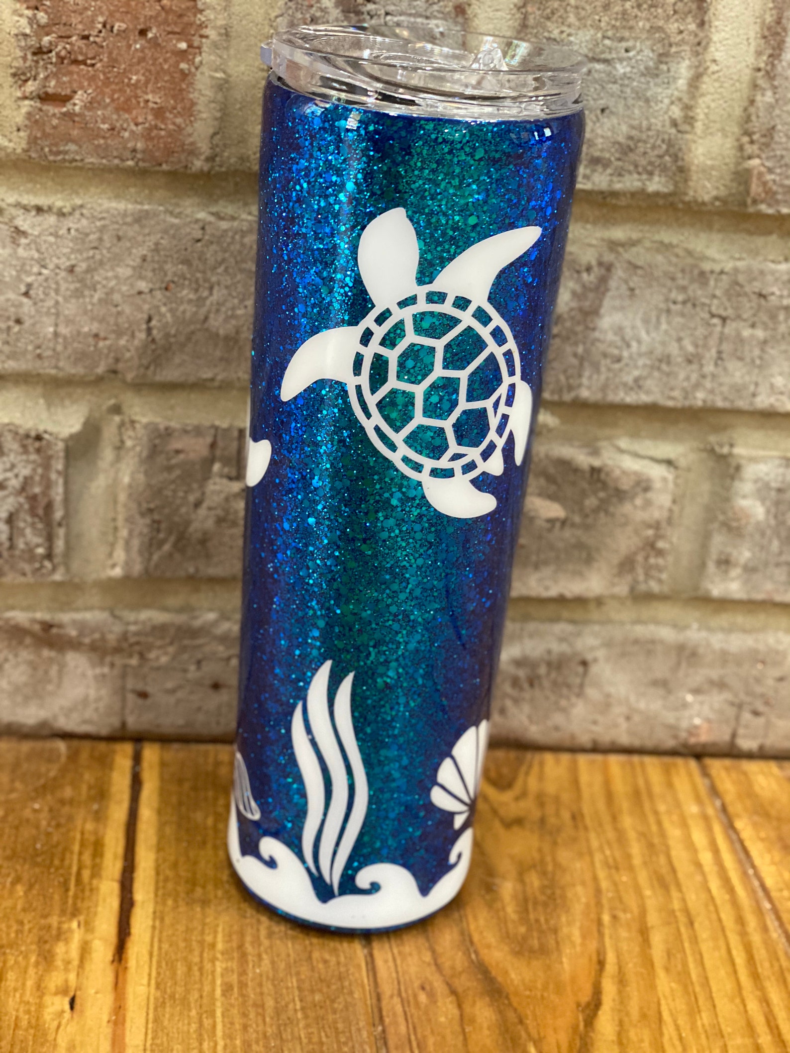 Sea Turtle Glitter Tumbler - Etsy