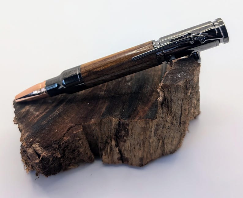 Handmade Canary Wood Mini 30 Cal Bullet Pen With Gunmetal Hardware - Etsy