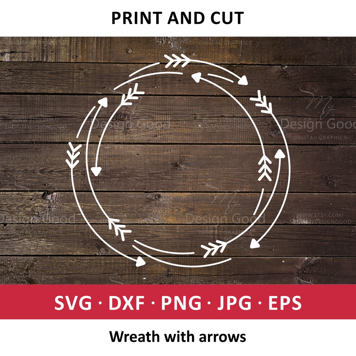 Arrow Wreath SVG. Frame With Arrow Svg. Circle Wire Frame Svg - Etsy