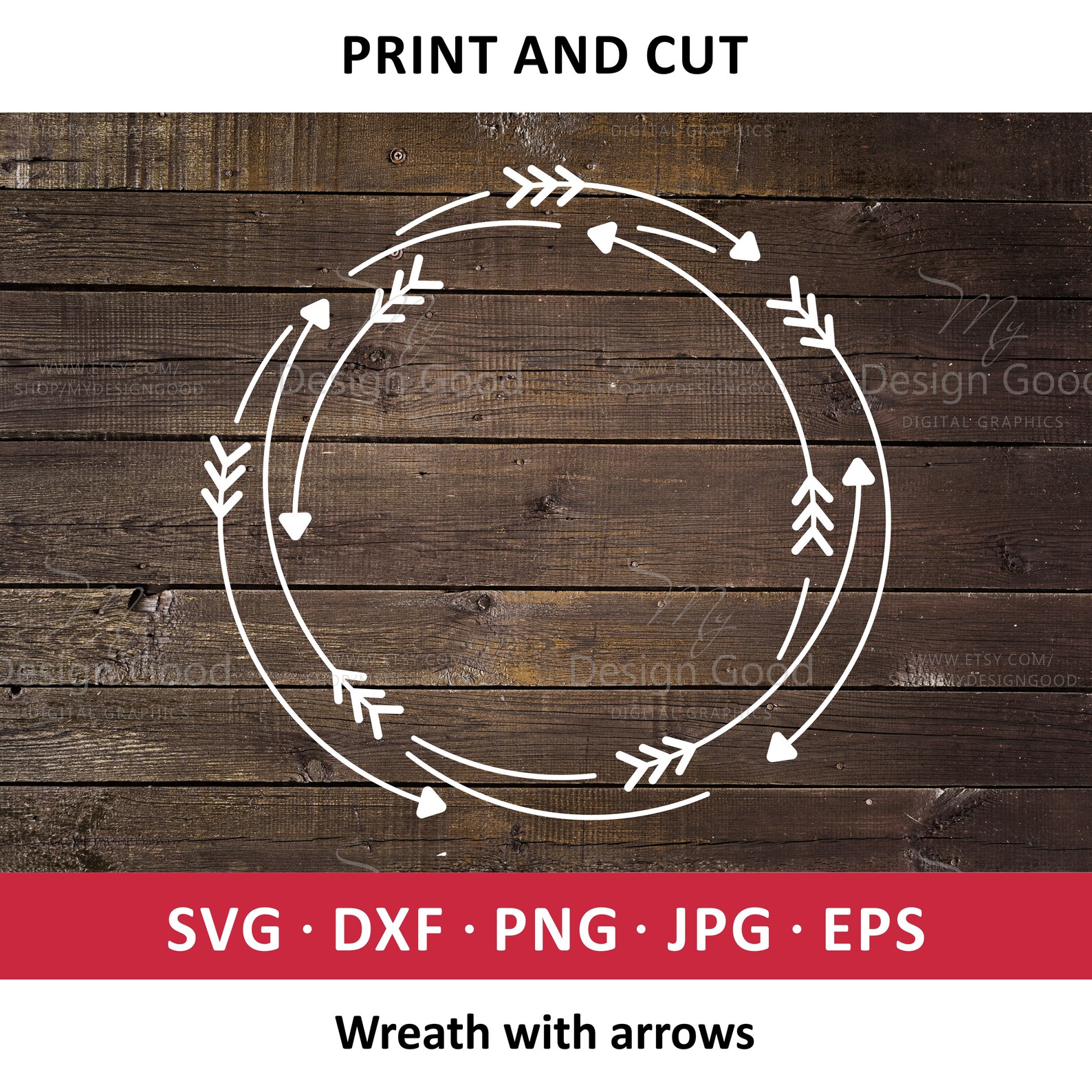Arrow Wreath SVG. Frame With Arrow Svg. Circle Wire Frame Svg Wedding ...