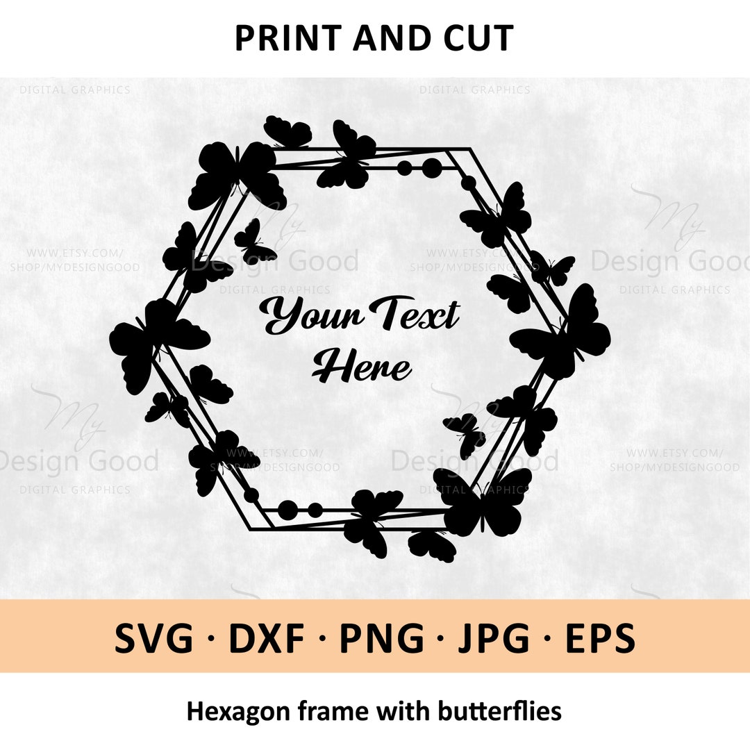 Hexagon Wire Frame Svg. Hexagon Monogram SVG. DIY Shirt. Design for ...