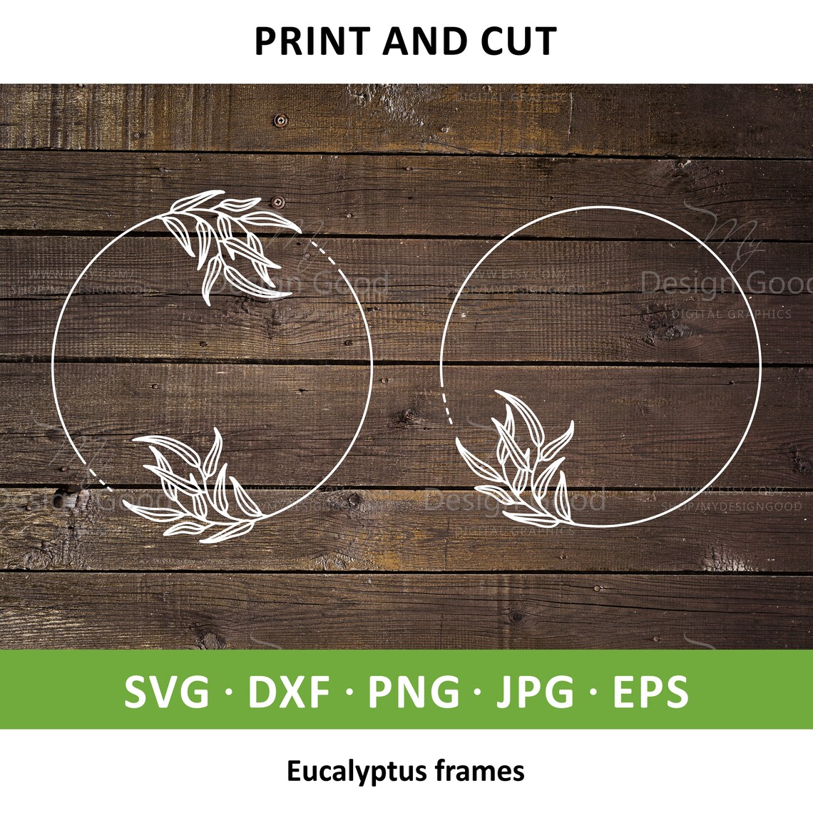 Eucalyptus Frames Svg Circle Floral Svg Wedding Wreath Svg | Etsy