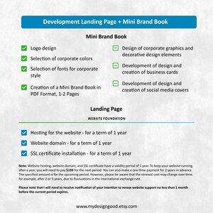 Landing Page & Mini Brand Book for Your Project or Business. Exclusive ...