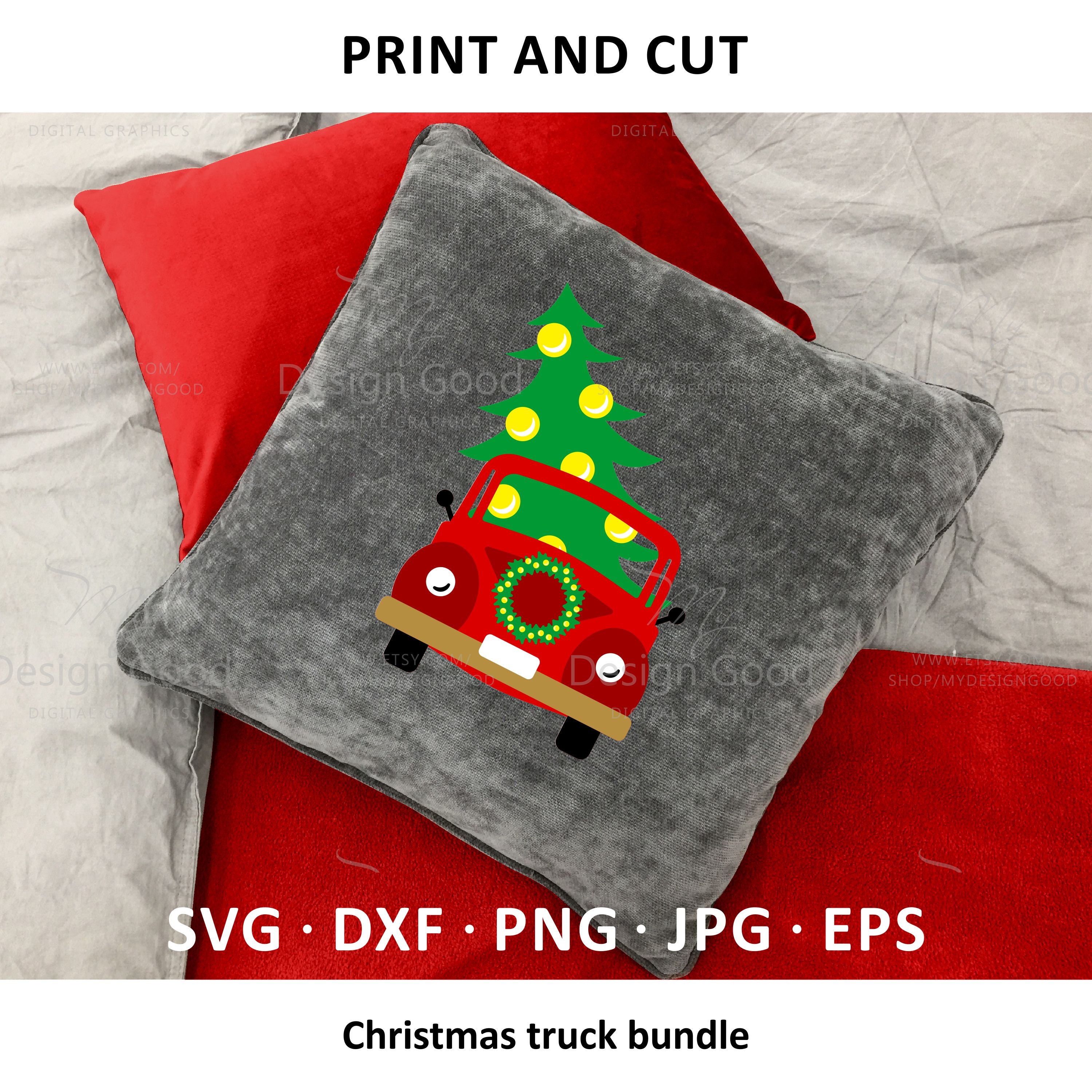 Christmas Truck Svg Truck With Tree Svg Car With Tree Svg | Etsy