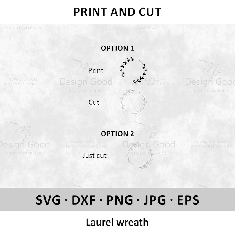 Laurel Wreath SVG. Laurel Frame Svg. Wedding Monogram Svg. - Etsy