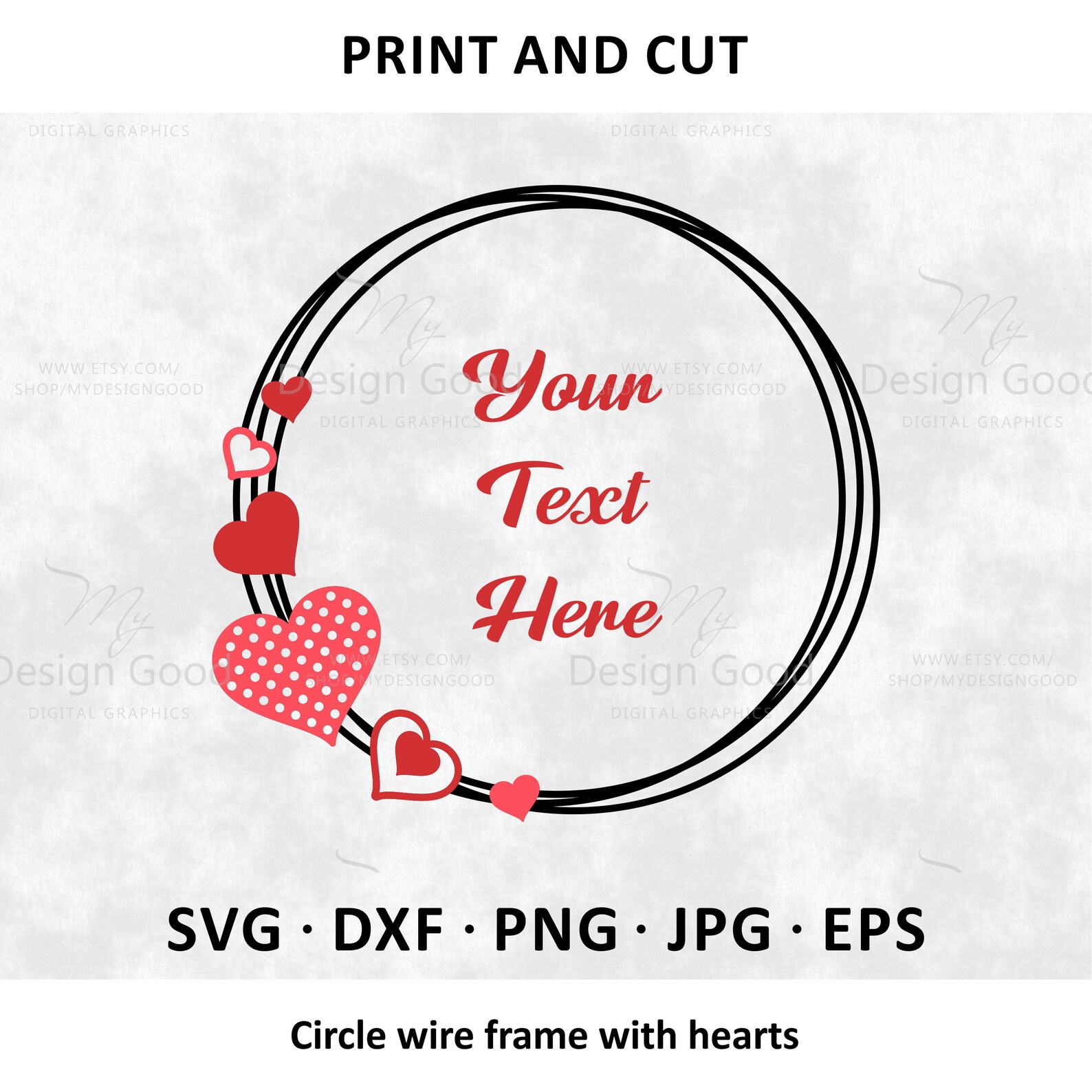 Circle Wire Frame Svg. Heart Wreath Svg. Wedding Frame Svg. - Etsy