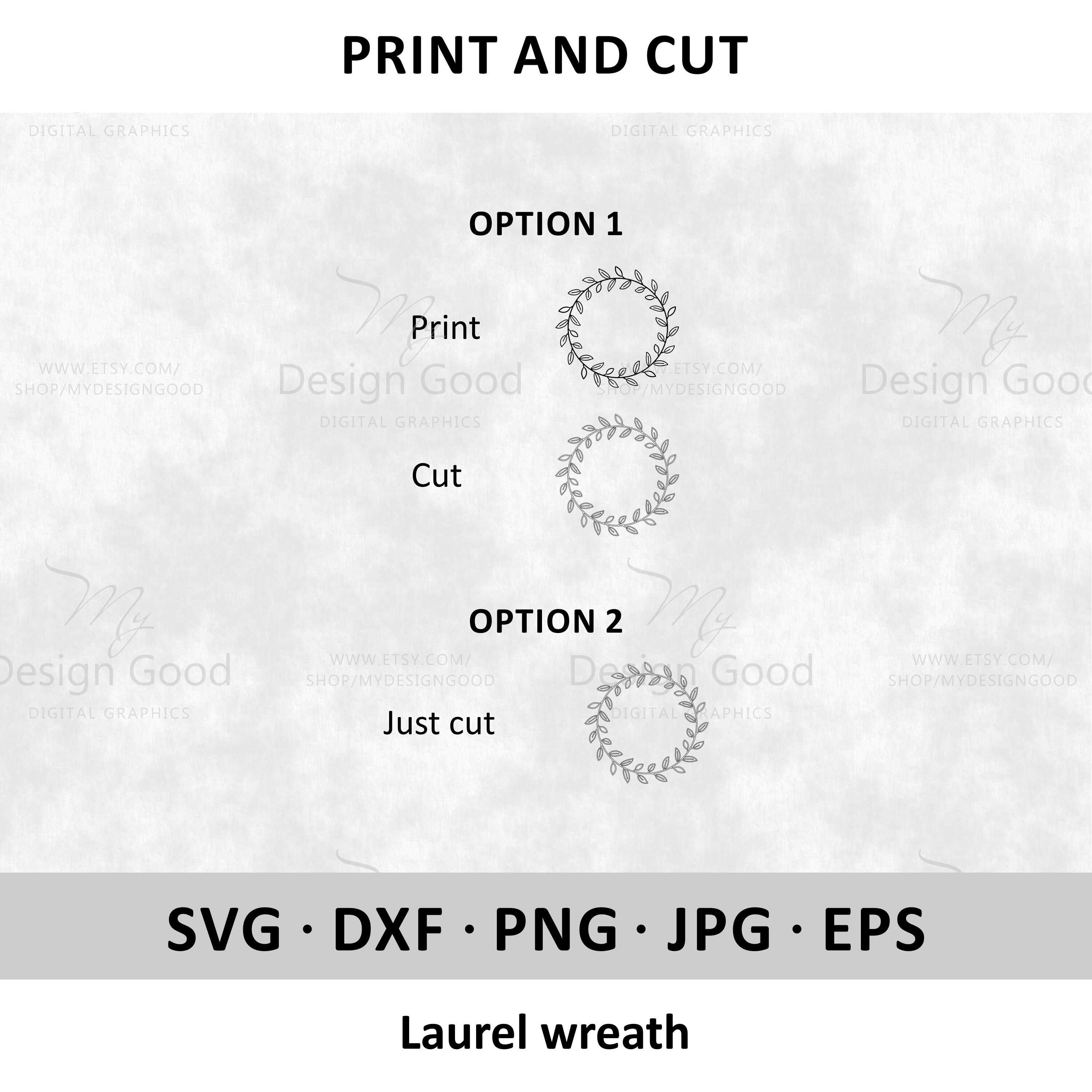 Laurel Wreath SVG. Laurel Monogram Svg. Leaves Frame Svg. - Etsy