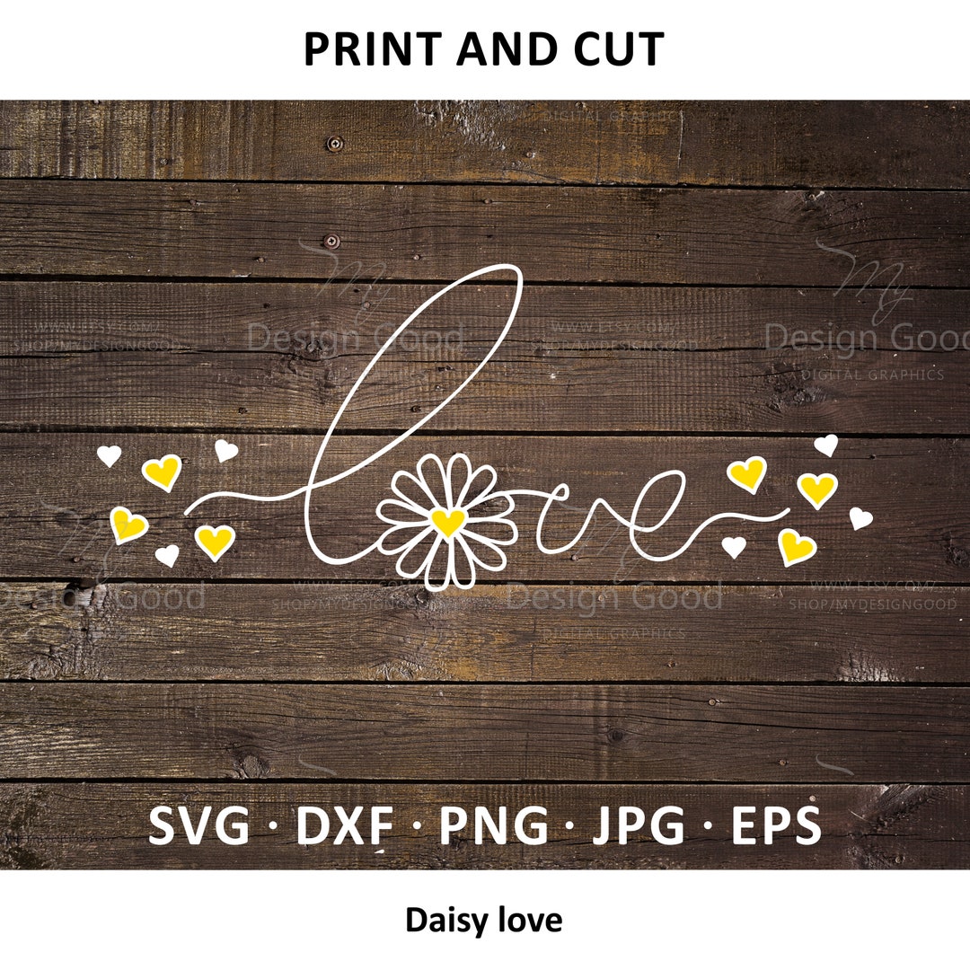 Daisy Heart SVG, Daisy Love Svg, Valentine's Day Clipart, Design ...