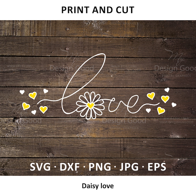 Daisy Heart SVG Daisy Love svg Valentine's Day Clipart | Etsy