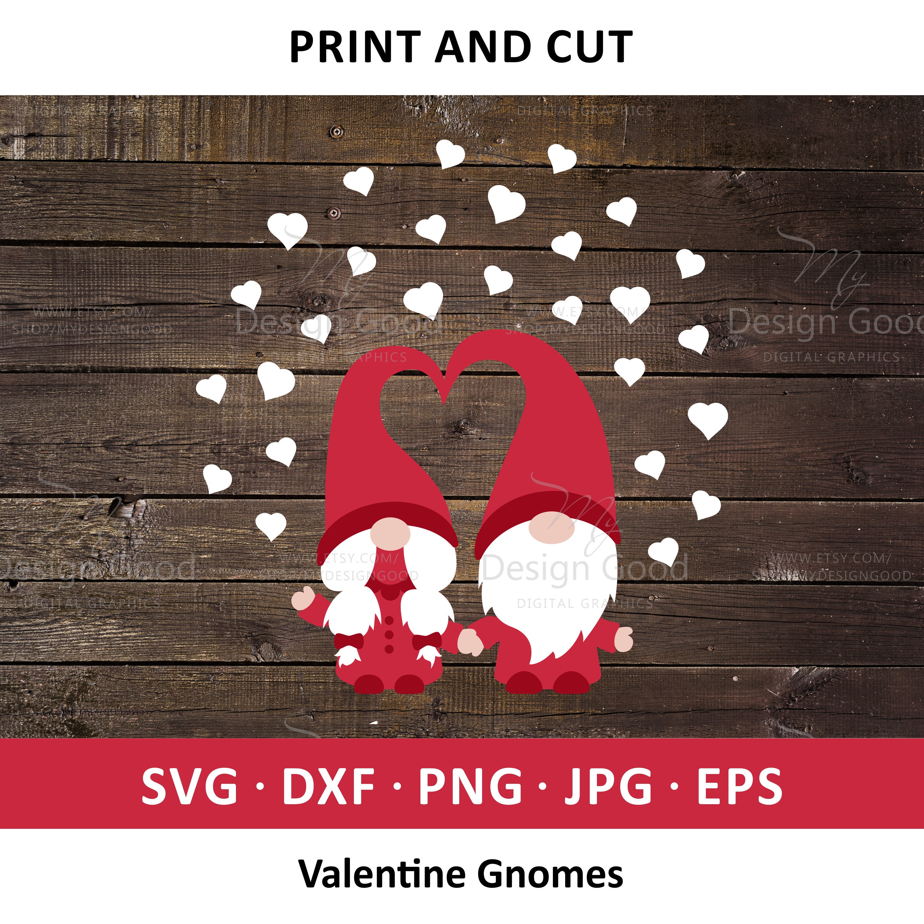 Valentine Gnomes Svg. Valentine's Day Svg. Heart Gnomes Svg. Love Svg ...