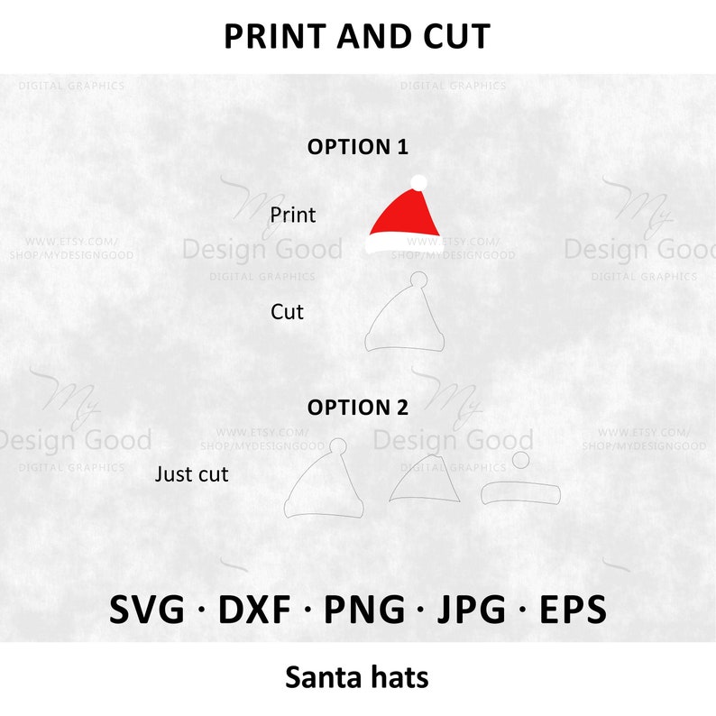 Santa Hat Svg Png. Christmas Hat Svg Cutting Files SVG. - Etsy