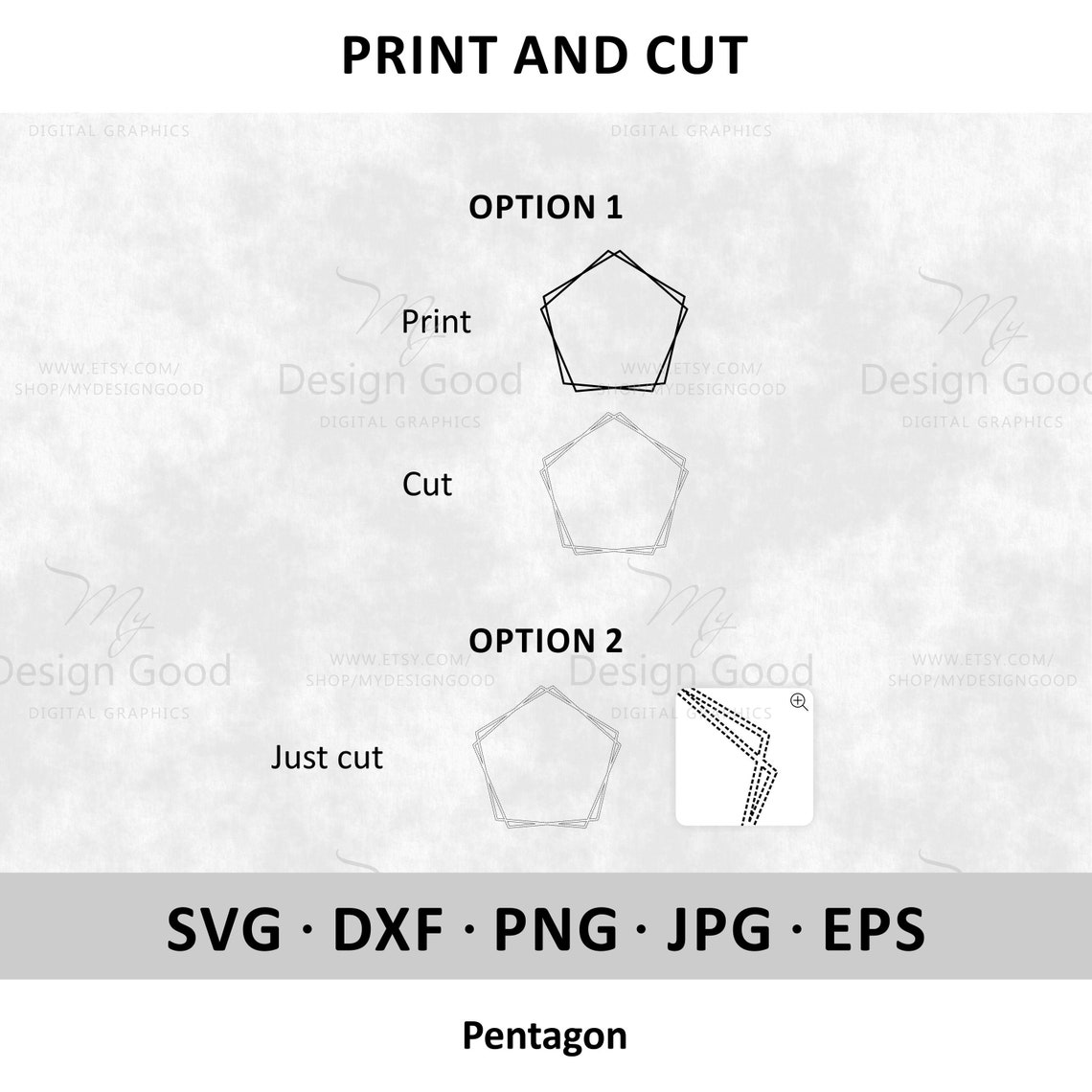 Pentagon SVG, Pentagon Monogram Svg, Wire Frame Svg. Cute Black Design ...