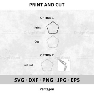Pentagon SVG, Pentagon Monogram Svg, Wire Frame Svg. Cute Black Design ...