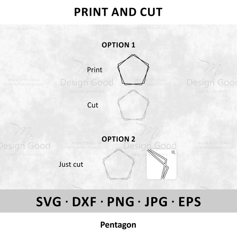 Pentagon SVG, Pentagon Monogram Svg, Wire Frame Svg. Cute Black Design ...