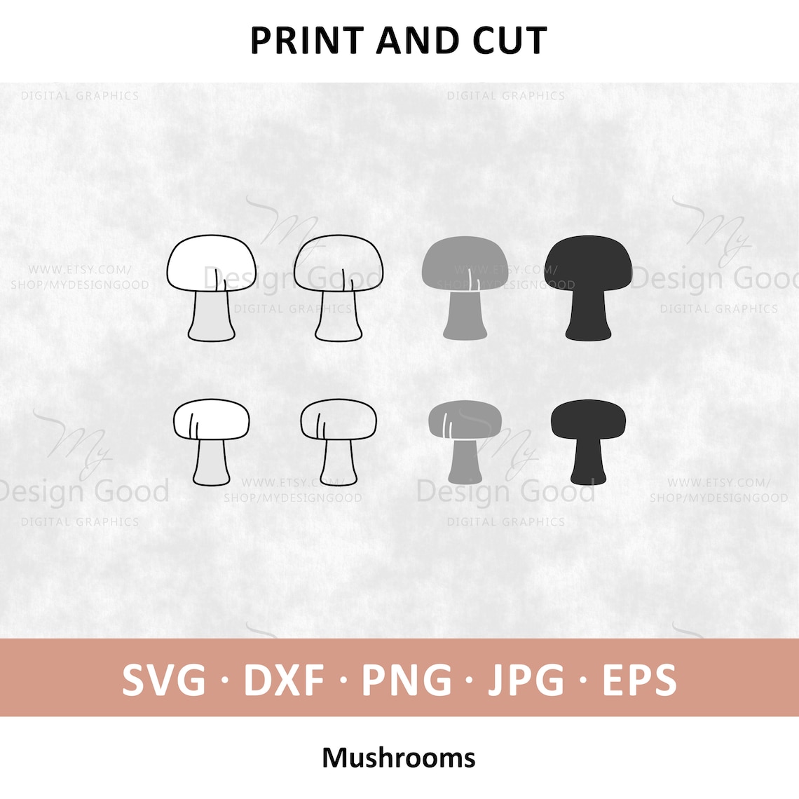 Mushrooms Svg Bundle Svg Mushroom Monogram Svg Fungus Svg - Etsy Canada