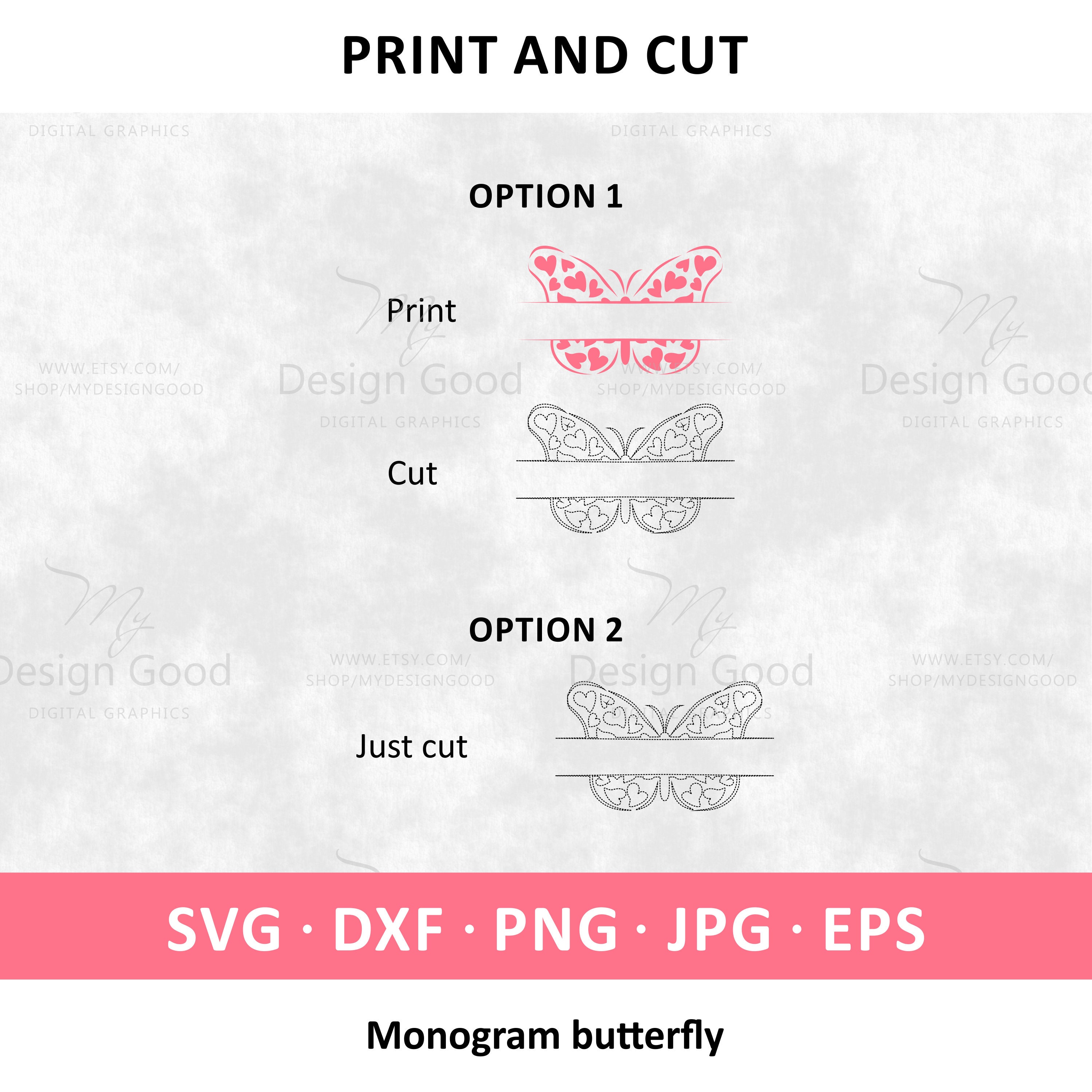 Butterfly Monogram SVG. Monogram Bundle Svg, Butterfly With Hearts Svg ...