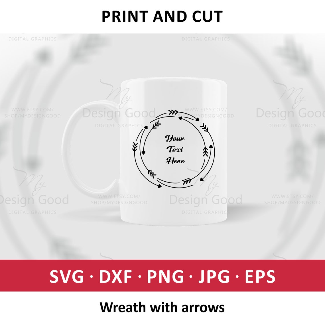 Arrow Wreath SVG. Frame With Arrow Svg. Circle Wire Frame Svg - Etsy