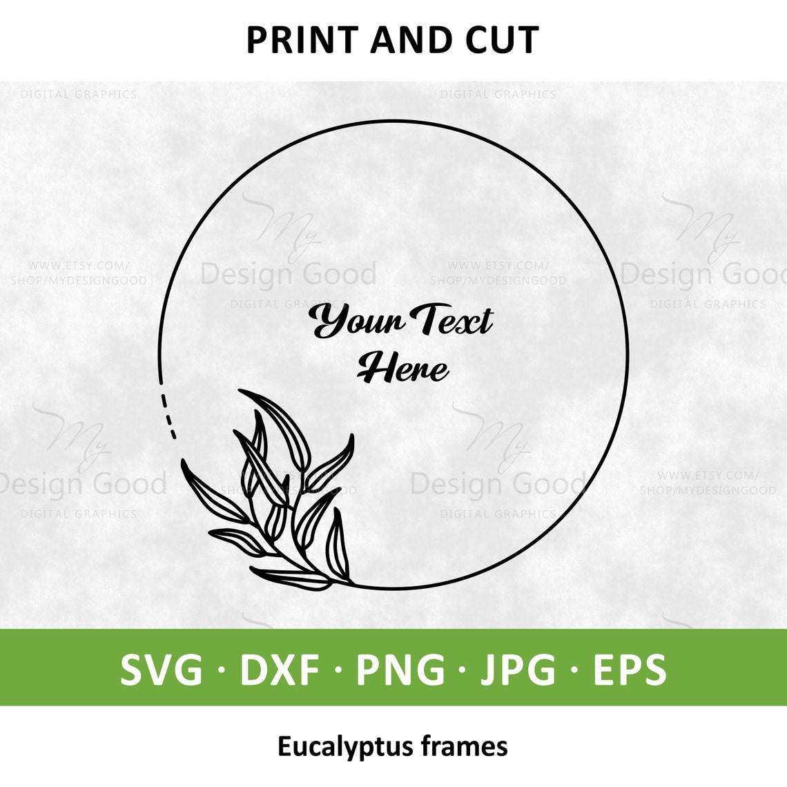 Eucalyptus Frames Svg Circle Floral Svg Wedding Wreath Svg | Etsy