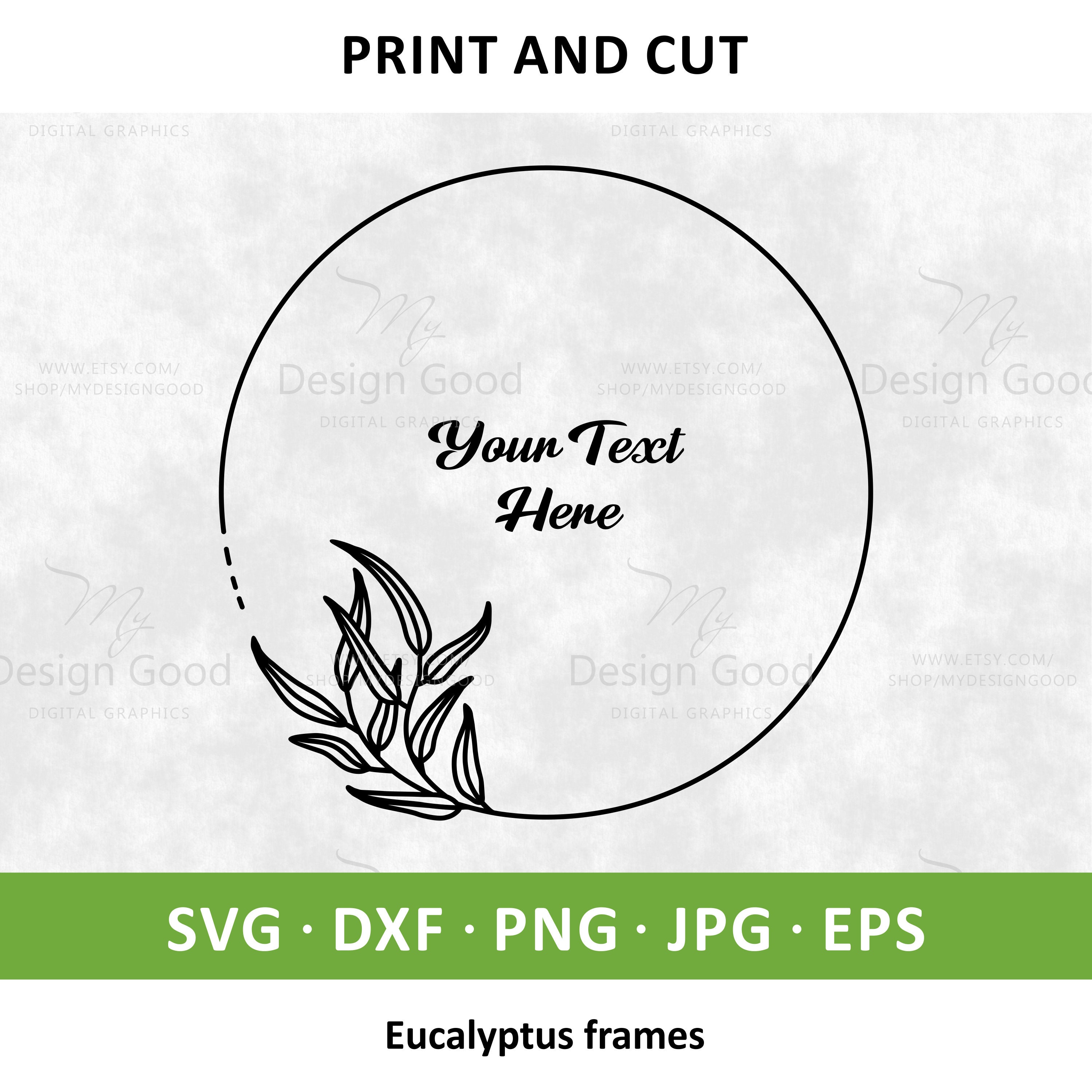 Eucalyptus Frames Svg Circle Floral Svg Wedding Wreath Svg | Etsy