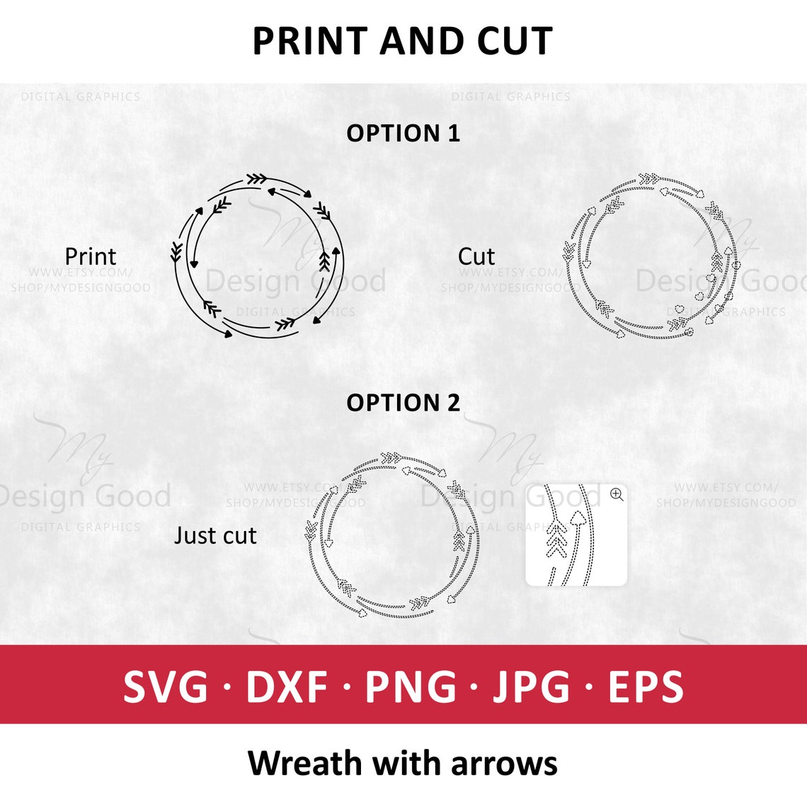 Arrow Wreath SVG. Frame With Arrow Svg. Circle Wire Frame Svg - Etsy