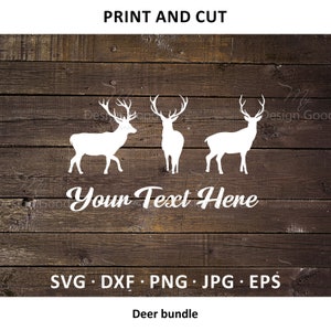 Deer Bundle Svg, Png. Deer Monogram Svg. Christmas Deer Head Svg ...