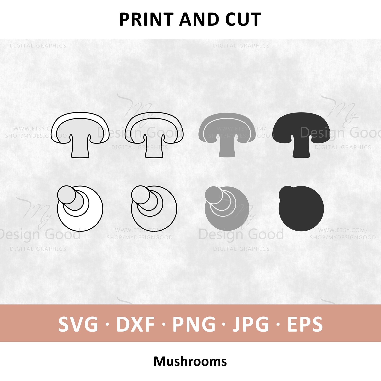 Mushrooms Svg, Bundle Svg, Mushroom Monogram Svg, Fungus Svg, Mushroom ...