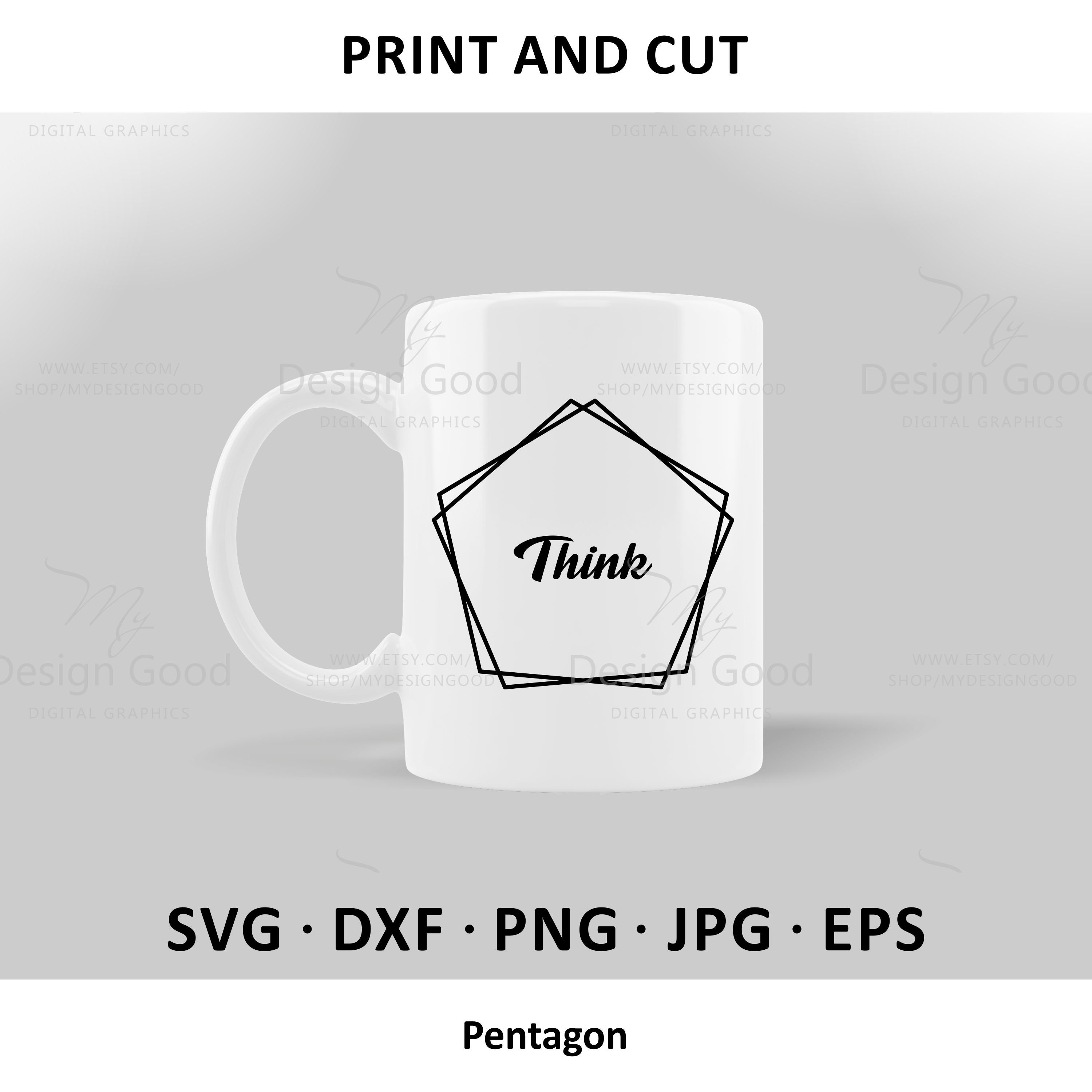 Pentagon SVG Pentagon Monogram Svg Wire Frame Svg. Cute - Etsy Canada