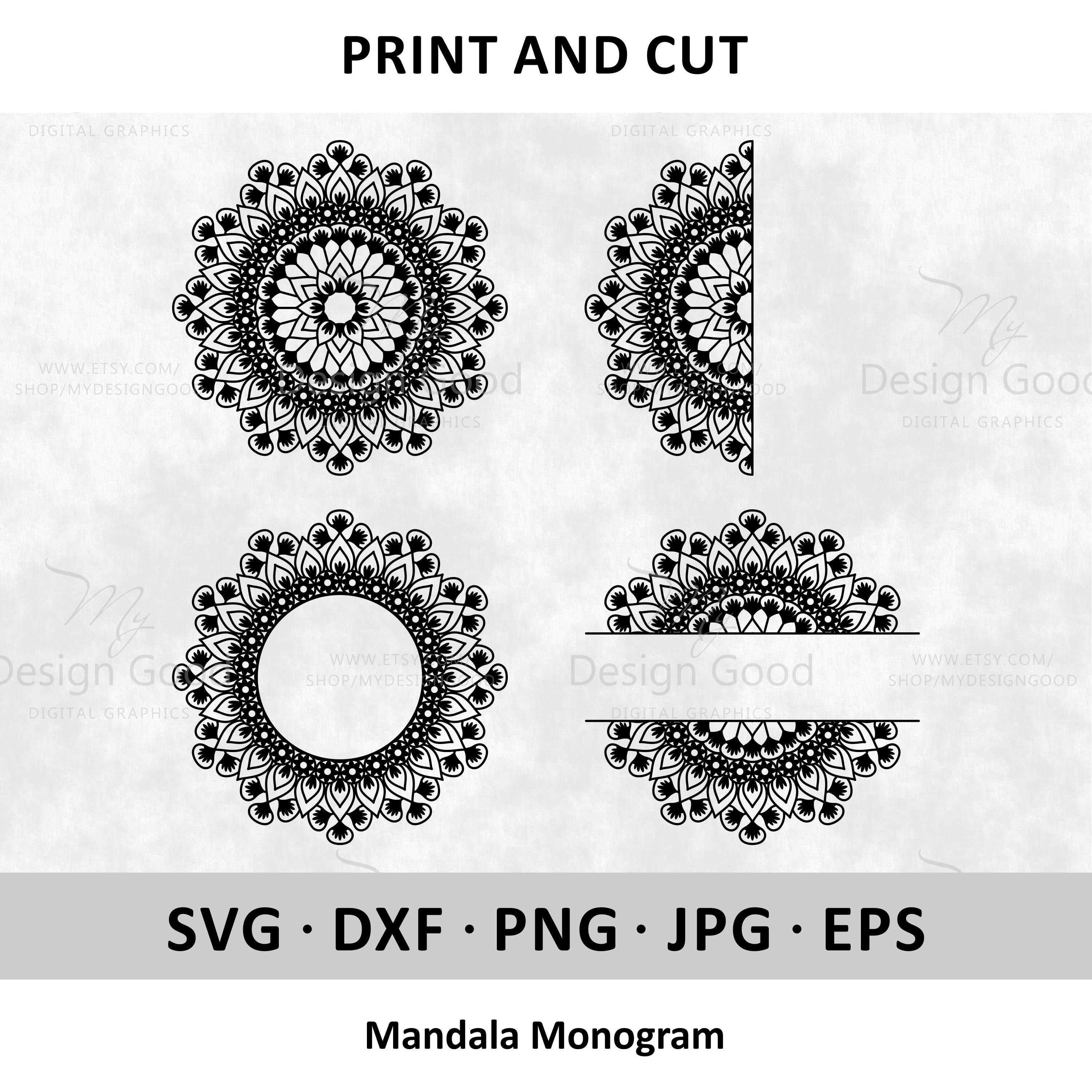 Floral Mandala Svg Mandala Monogram Svg Mandala Svg Mandala - Etsy