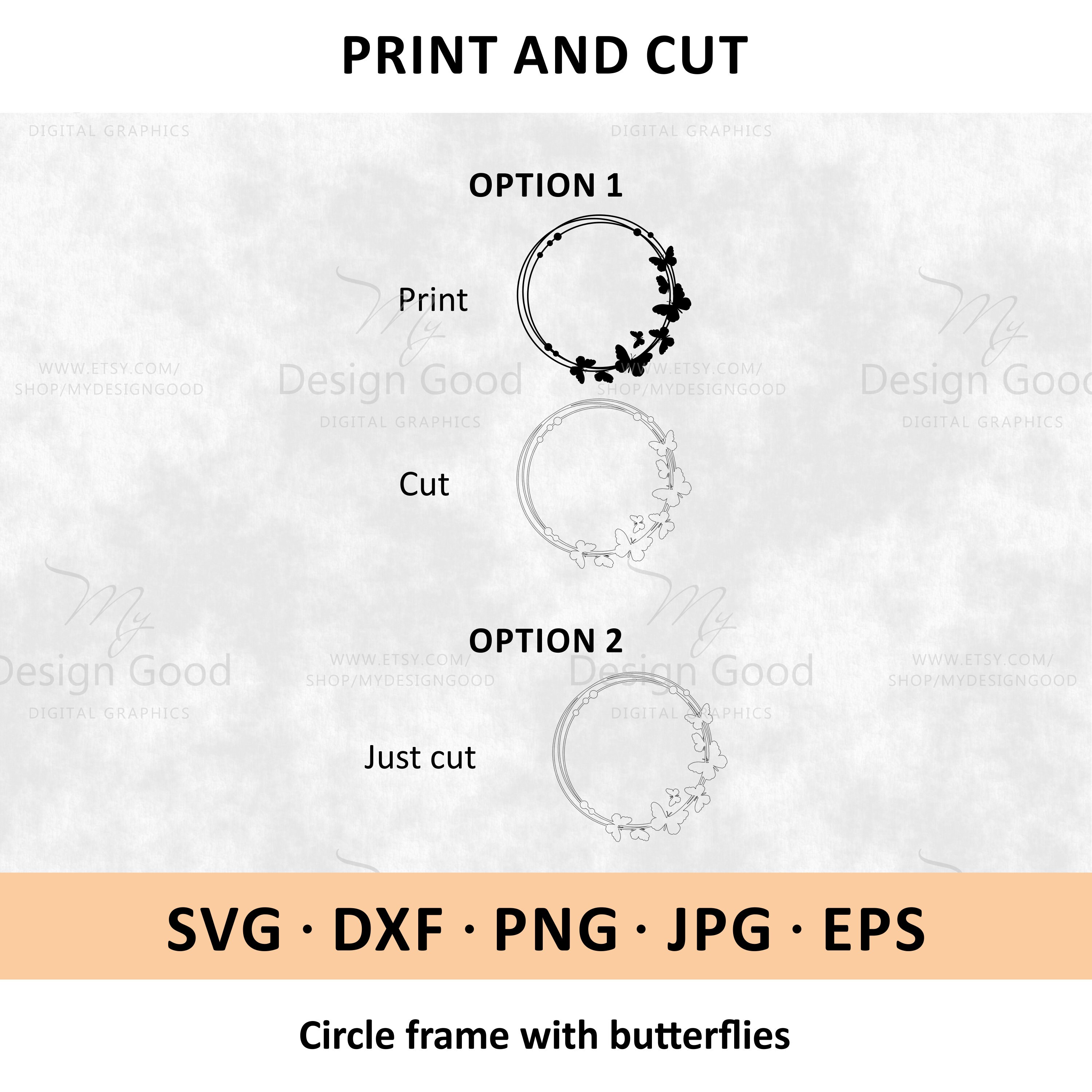 Circle Wire Frame Svg. Butterfly Wreath Svg. Circle Monogram - Etsy