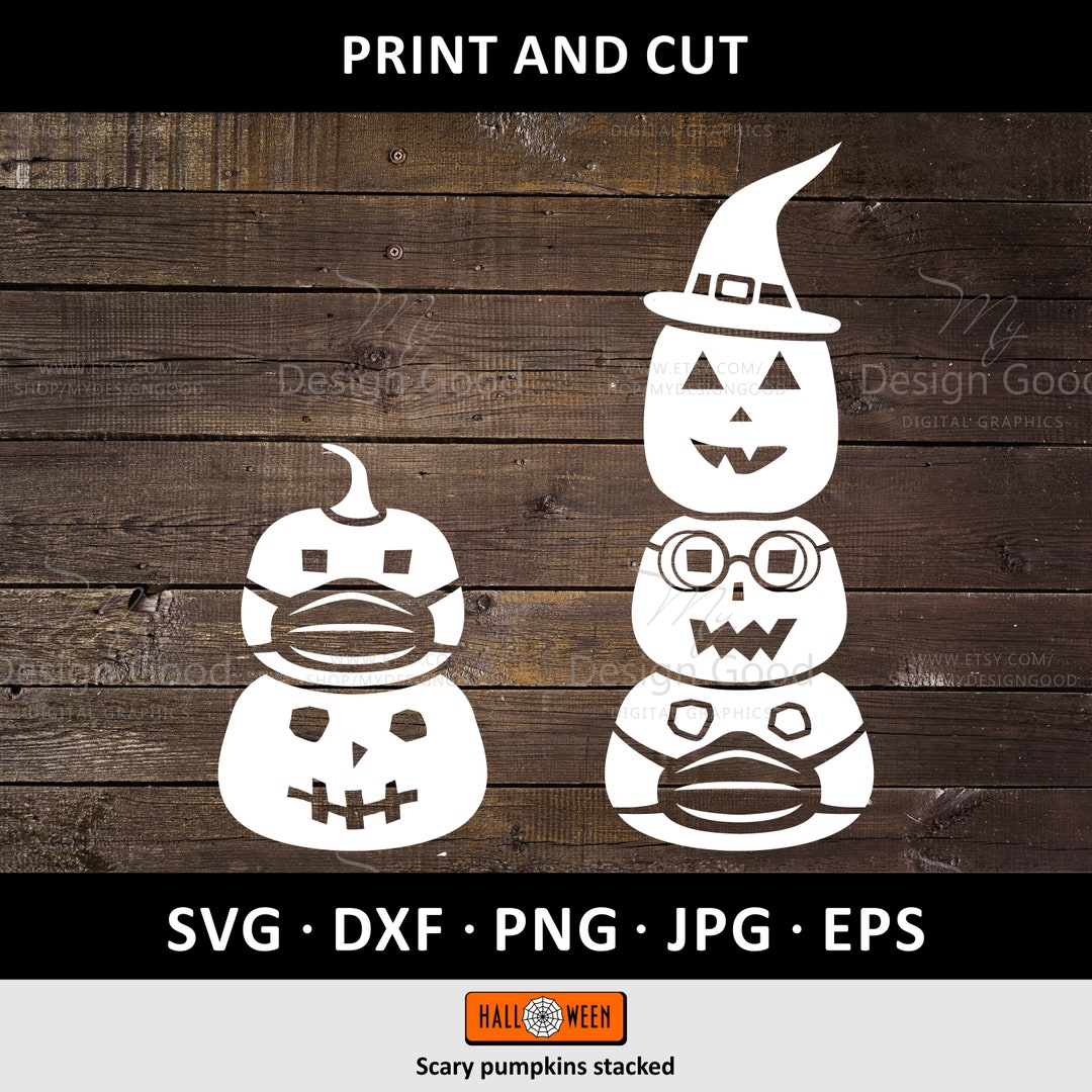 Three Pumpkins SVG, Stacked Pumpkins Svg. Autumn Holiday Decor, Clipart ...