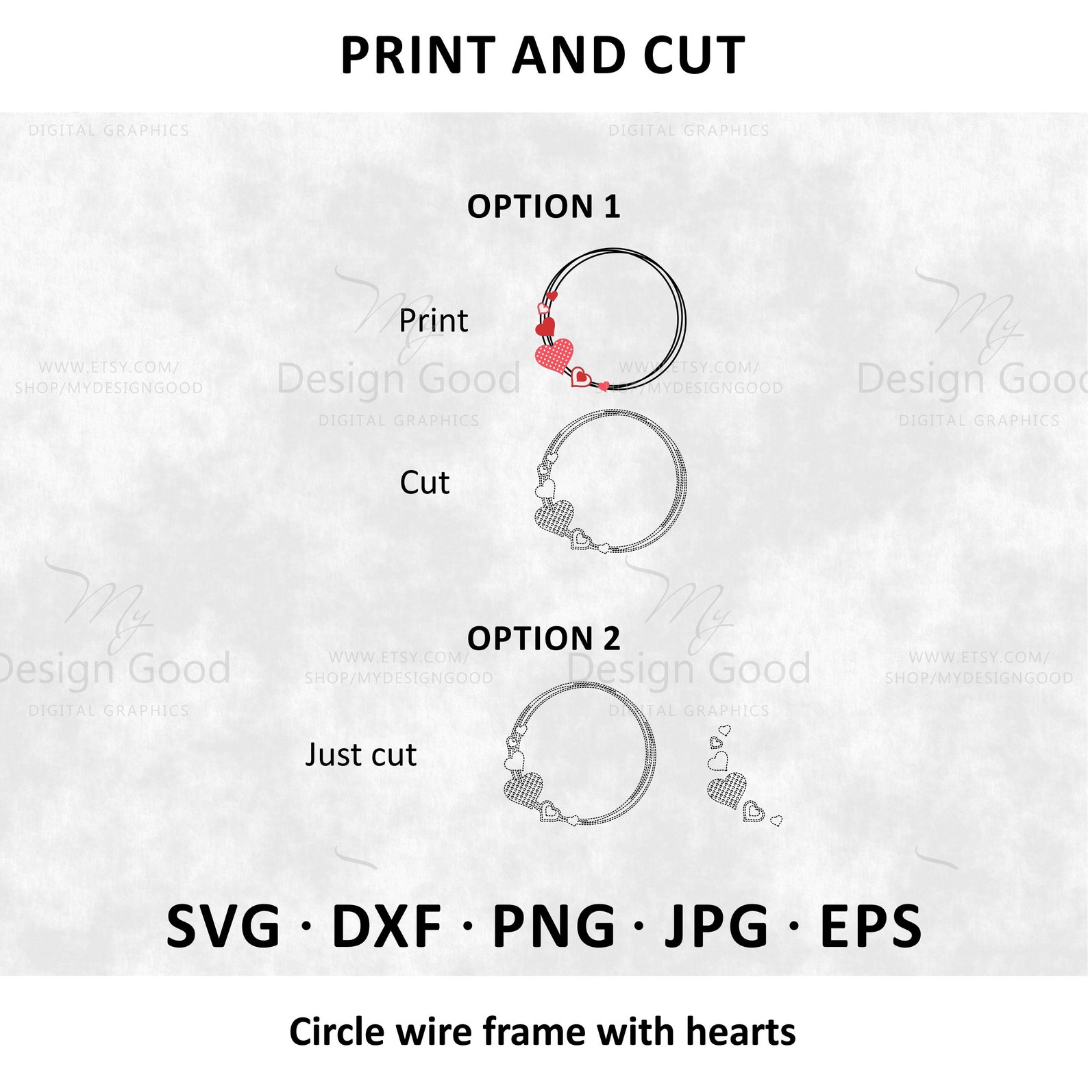 Circle Wire Frame Svg. Heart Wreath Svg. Wedding Frame Svg. - Etsy