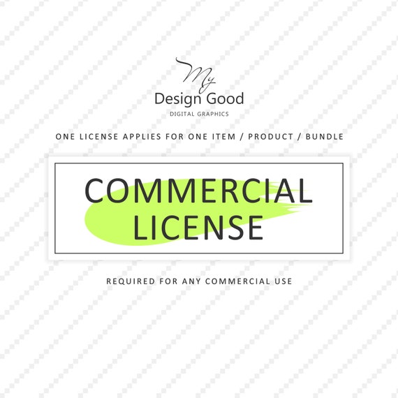 Commercial Use License for One Item / Product / Bundle From - Etsy