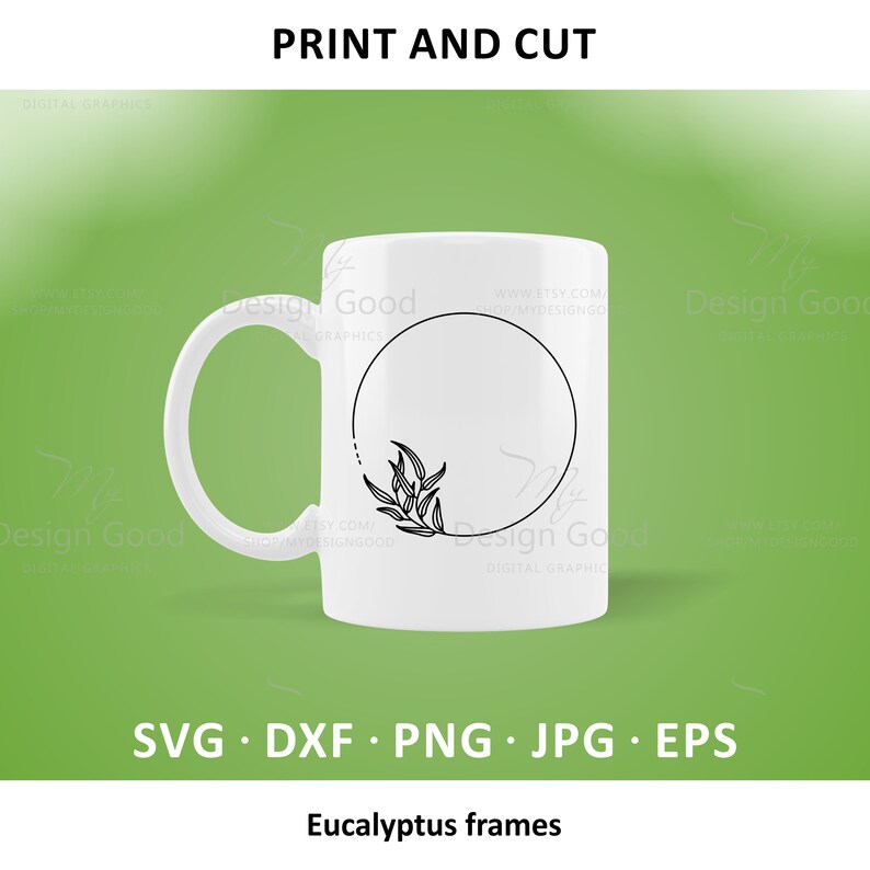 Eucalyptus Frames Svg Circle Floral Svg Wedding Wreath Svg | Etsy