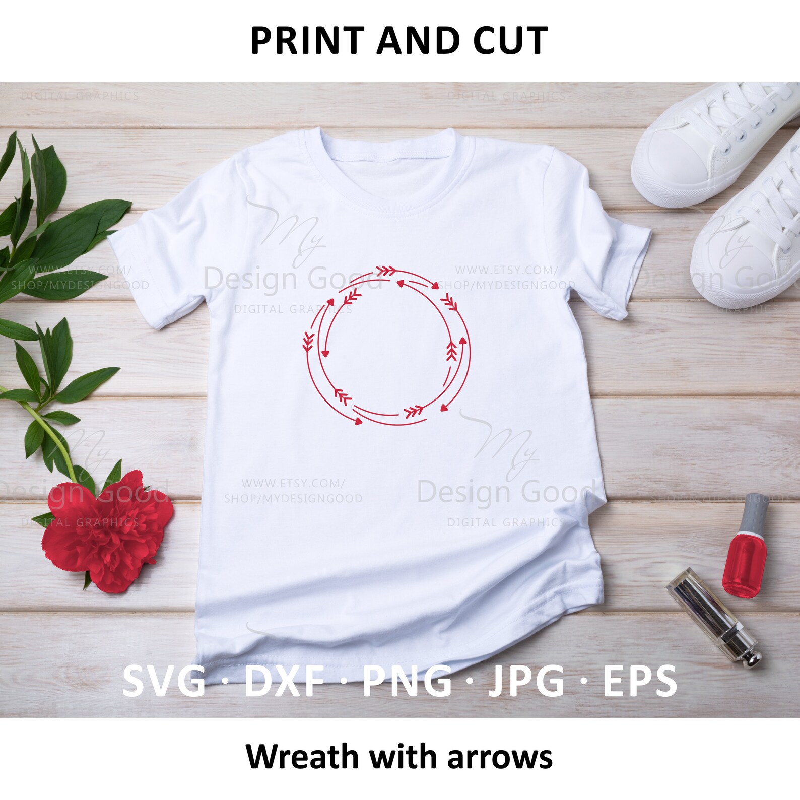 Arrow Wreath SVG. Frame With Arrow Svg. Circle Wire Frame Svg - Etsy