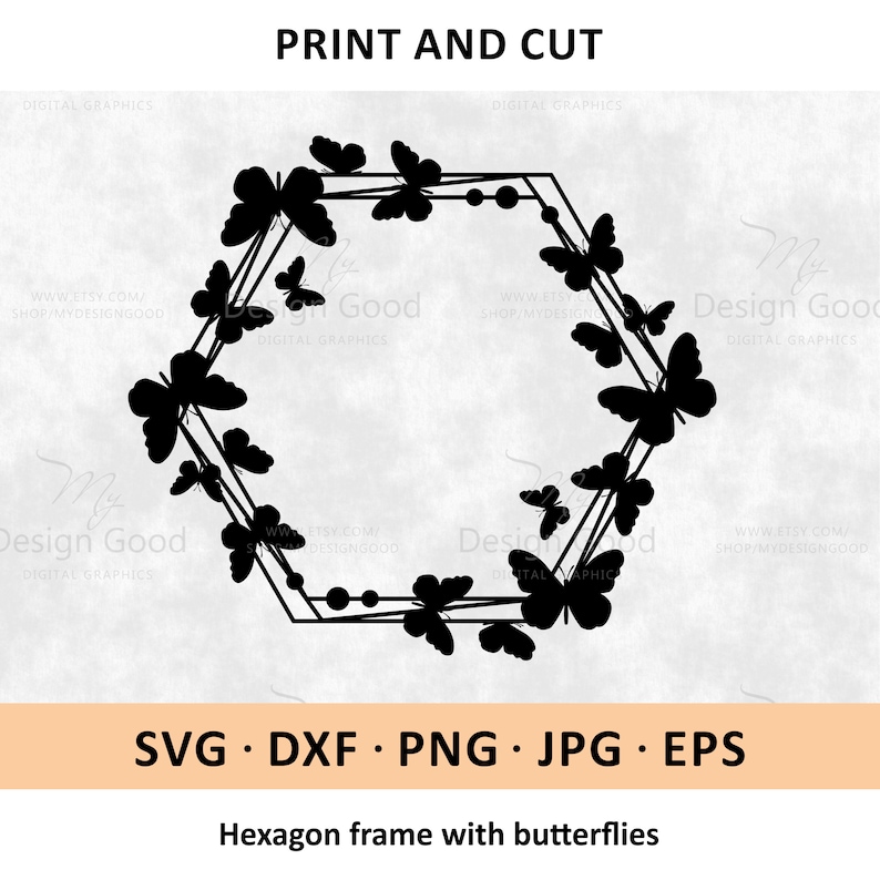 Hexagon Wire Frame Svg. Hexagon Monogram SVG. DIY Shirt. | Etsy