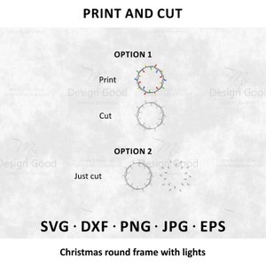 Christmas Lights SVG. Christmas Round Frame Svg. Christmas Circle ...