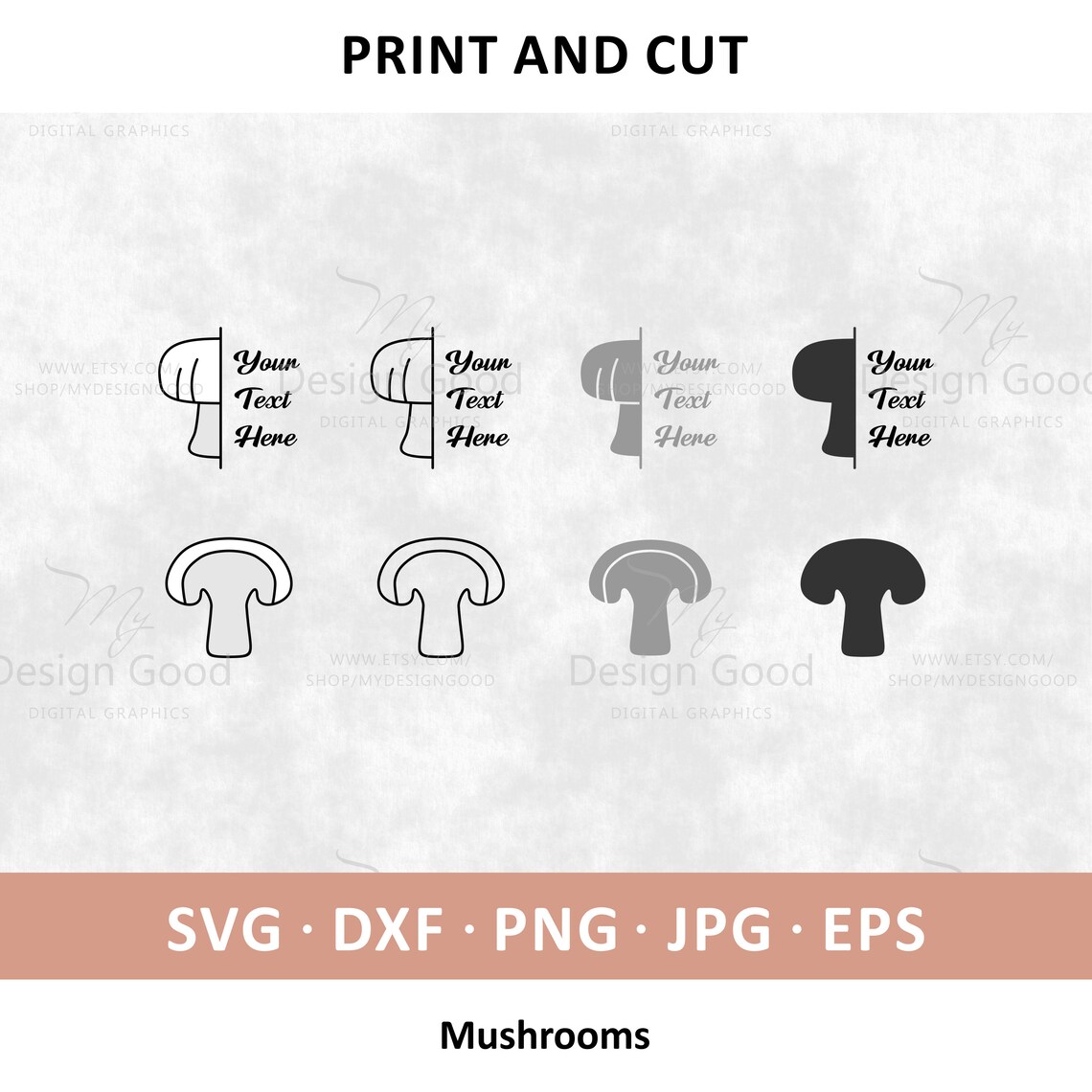 Mushrooms Svg Bundle Svg Mushroom Monogram Svg Fungus Svg - Etsy Canada