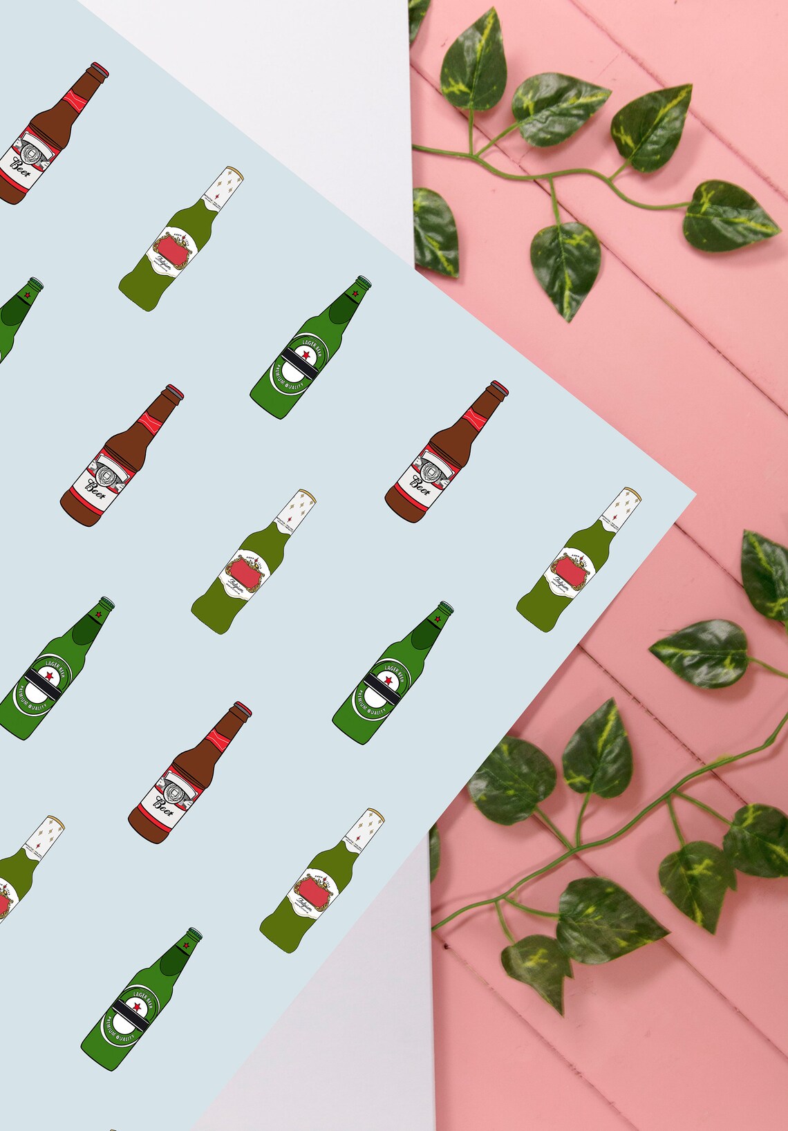 Wrapping Paper beer wrapping paper HEINEKEN / BUDWEISER / | Etsy