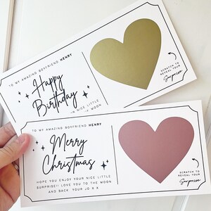 Personalised Scratch off Ticket Birthday, Christmas, Anniversary ...