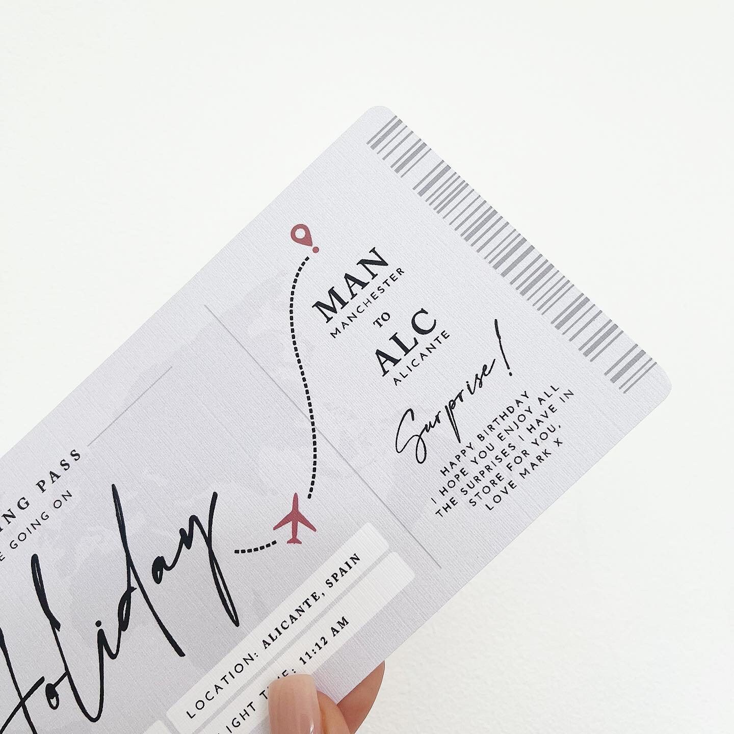 Personalised Surprise Boarding Pass Ticket: Holiday Reveal, Plane, Trip ...