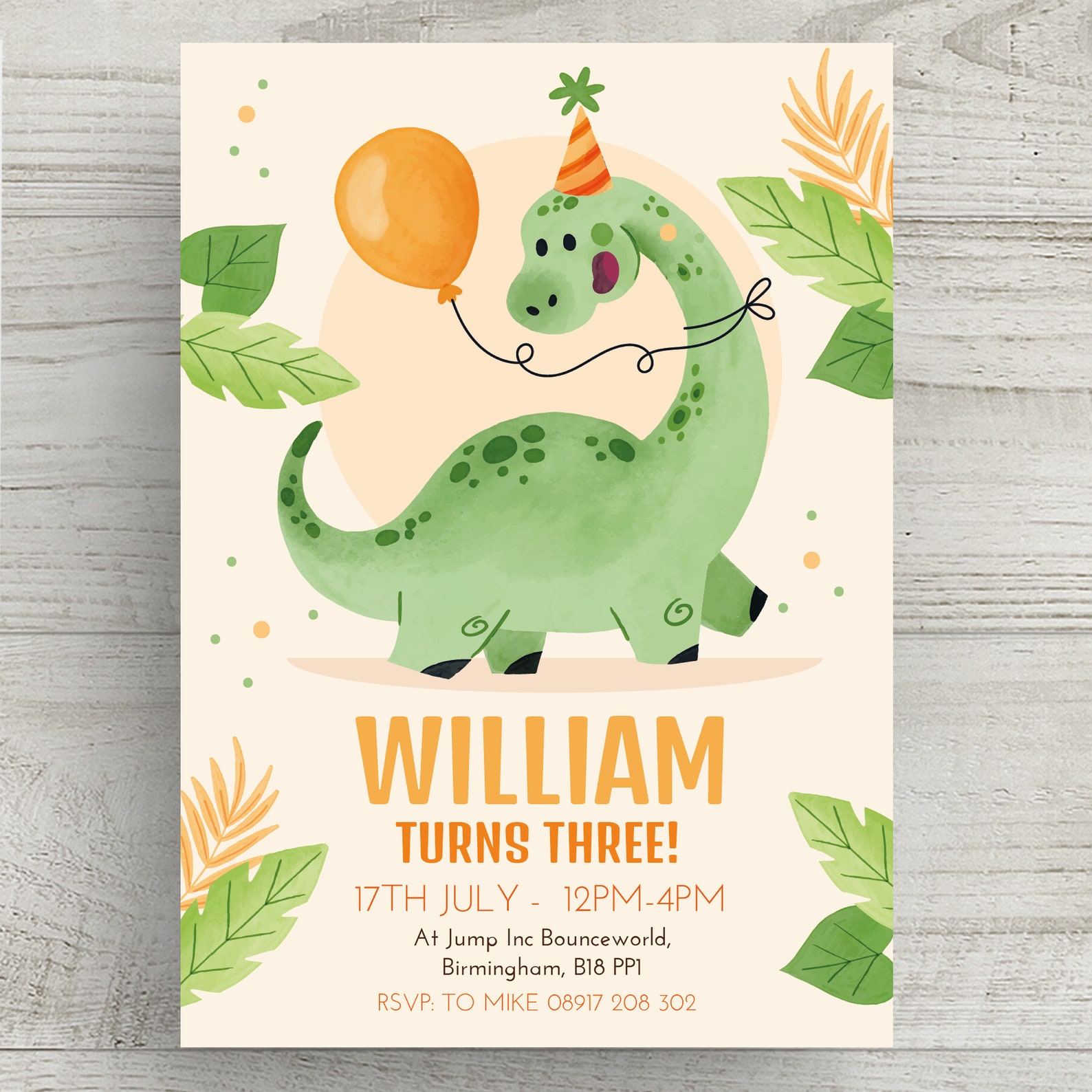 Invitación de cumpleaños de dinosaurios / A6 impresos niños | Etsy