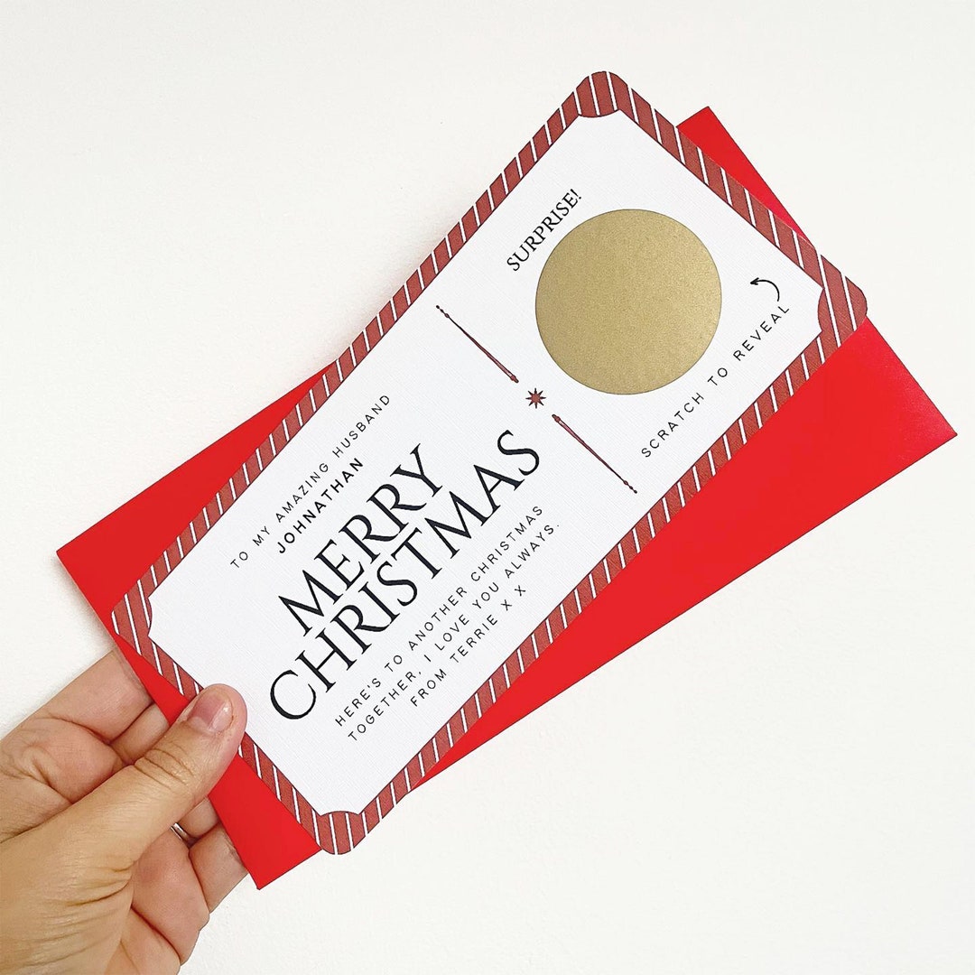 Personalised Christmas Ticket | Scratch off |christmas Gift | Scratch ...