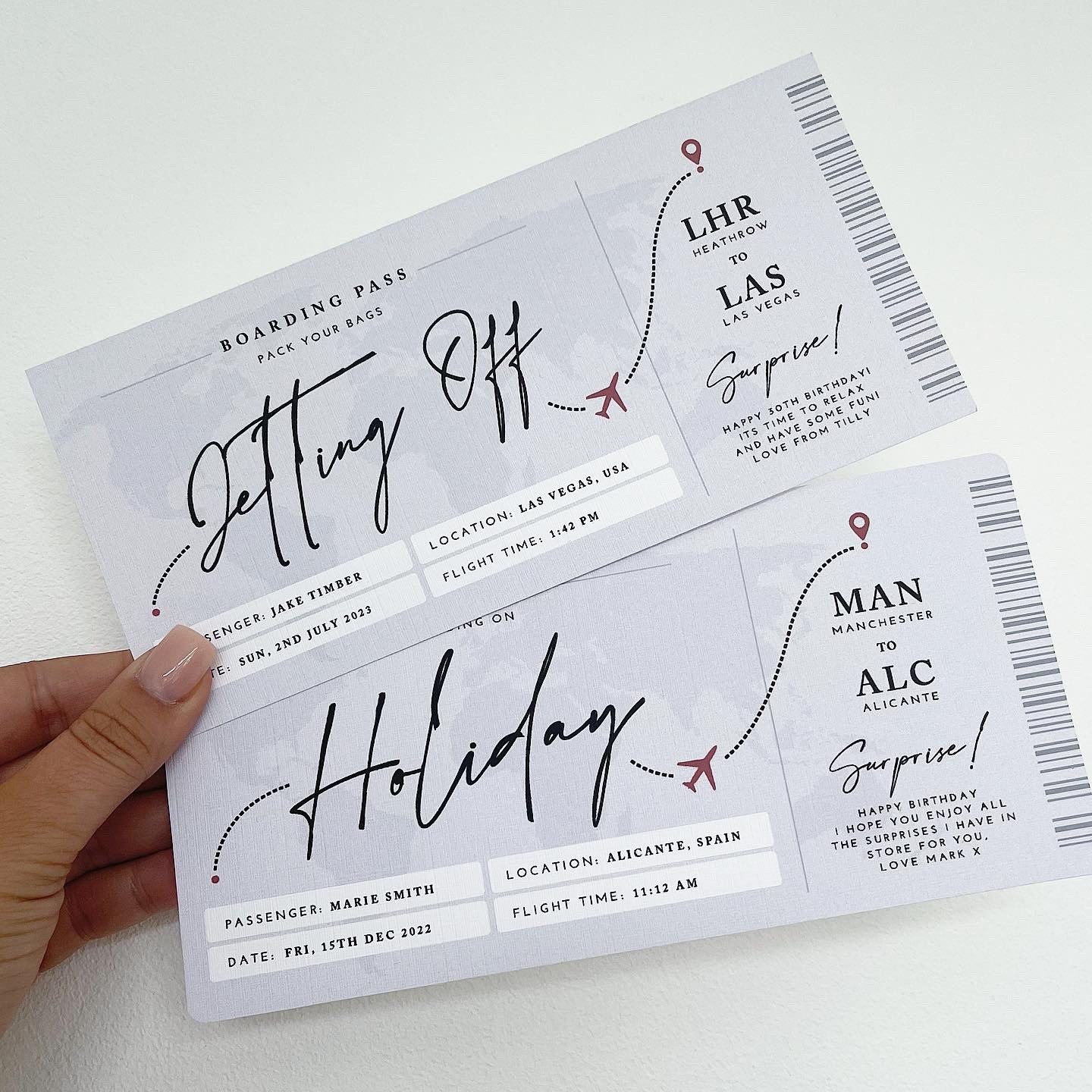 Personalised Surprise Boarding Pass Surprise Holiday - Etsy UK