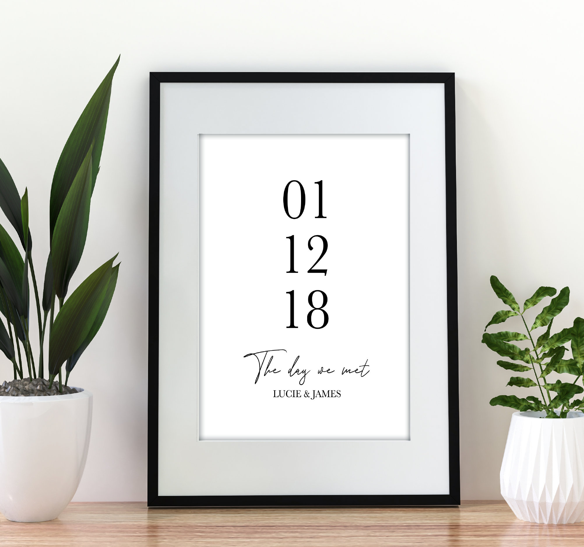 Personalised Couple Print | Custom Date Print | the Day We Said I Do ...